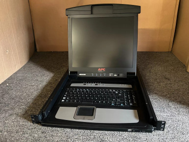 APC AP5808 Rackmount 17" LCD Console with Integrated 8-Port Analog KVM ...