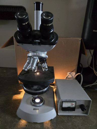 Zeiss Universal Microscope With Objectives, Eyepieces, Light Source ...