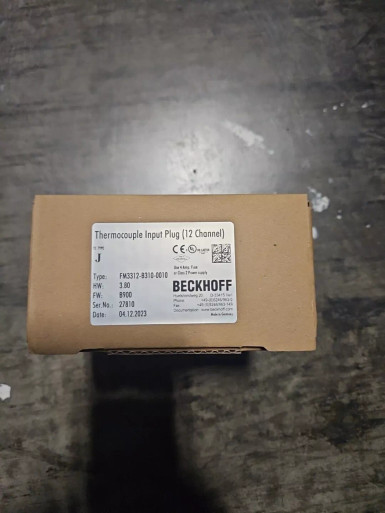 Beckhoff FM3312-B310-0010 12 Channel Thermocouple Input Plug ...