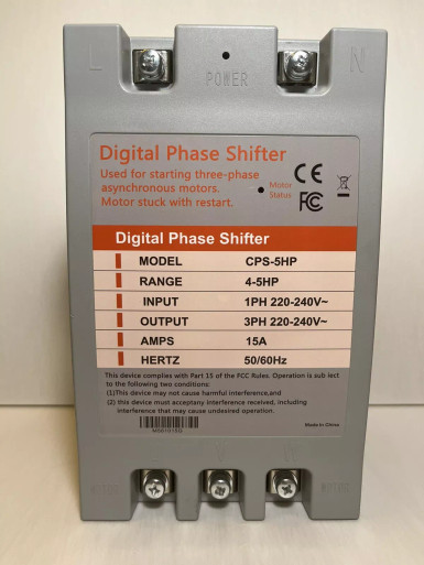 VEVOR 5HP Single 1 Phase to 3 Phase Converter Digital Phase Shifter 15A ...