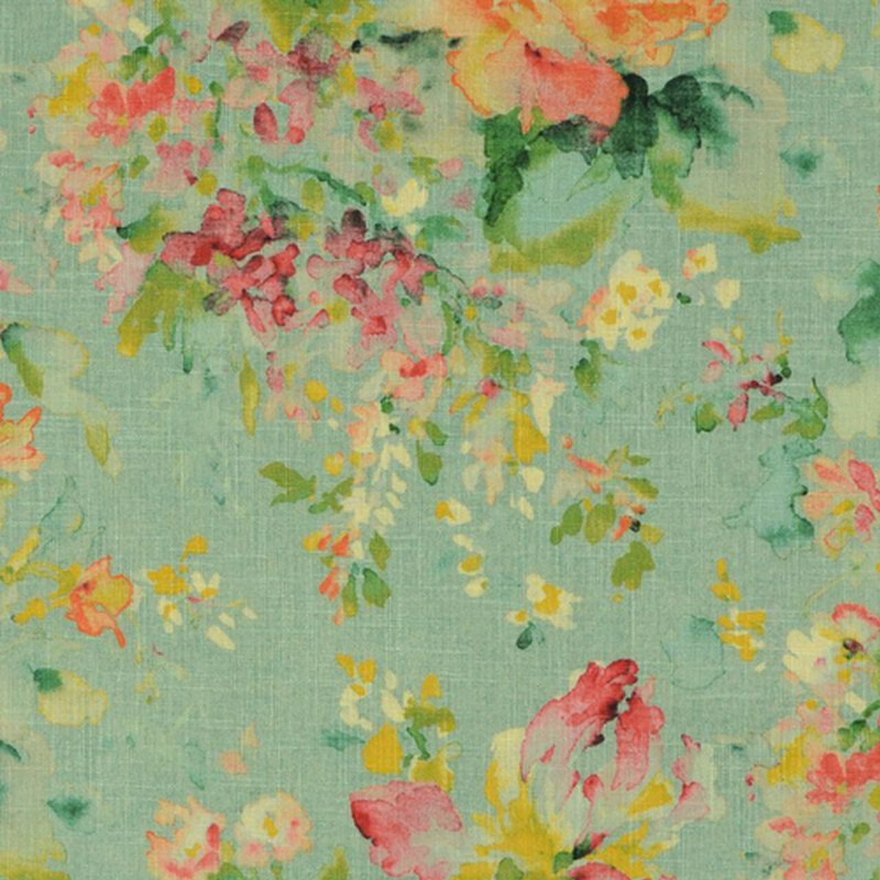 Covington Macbeth 513 Eggshell Blue Floral Linen Blend Upholstery And
