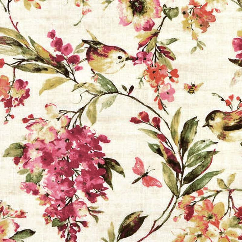 Covington LARISSA 32 HARVEST Floral Linen Blend Upholstery And Drapery ...