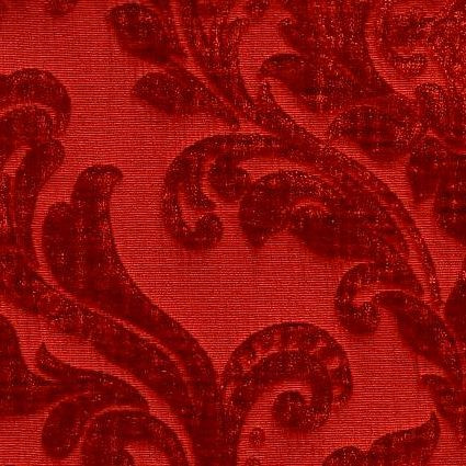 NEIMAN RED Chenille Upholstery Fabric
