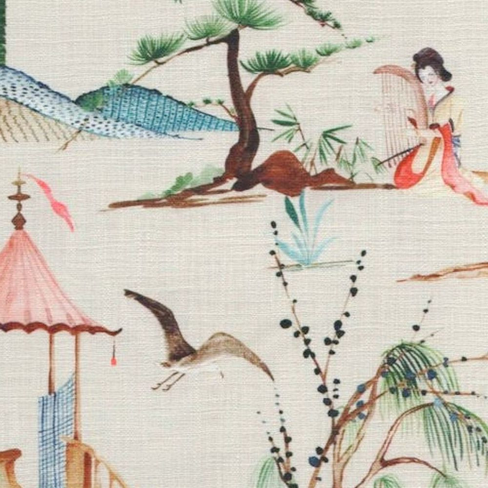 OKAYAMA FLAX Print Upholstery And Drapery Fabric