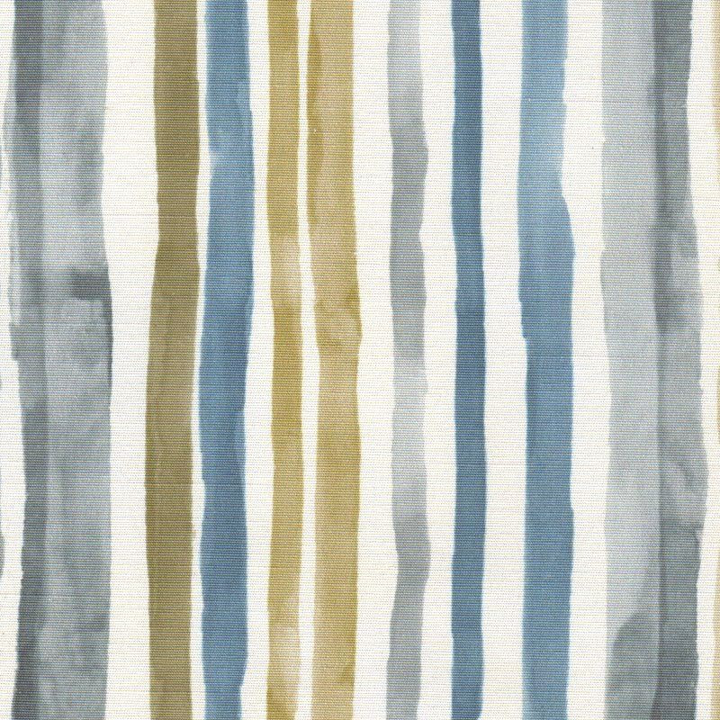 DARA STORM BLUE Floral Print Upholstery And Drapery Fabric
