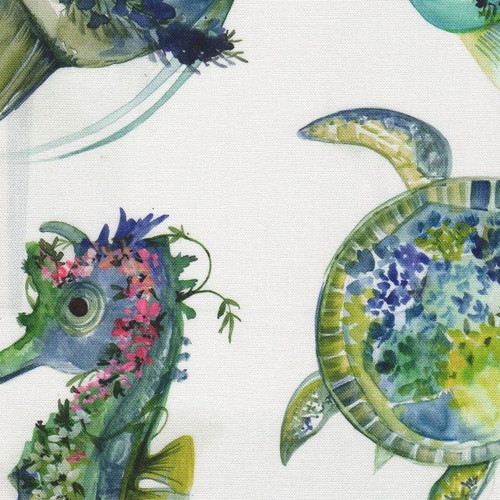 KORA MULTICOLOR Tropical Print Upholstery And Drapery Fabric