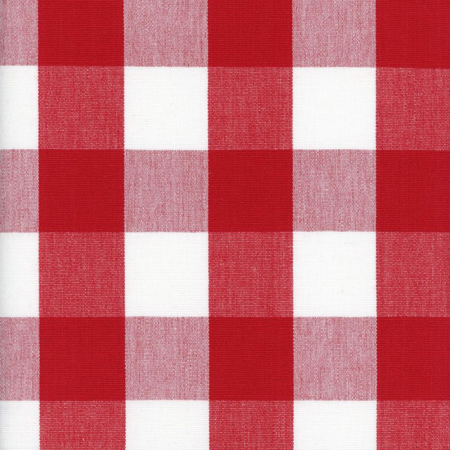 CHESTER BERRY/WHITE Check Upholstery And Drapery Fabric
