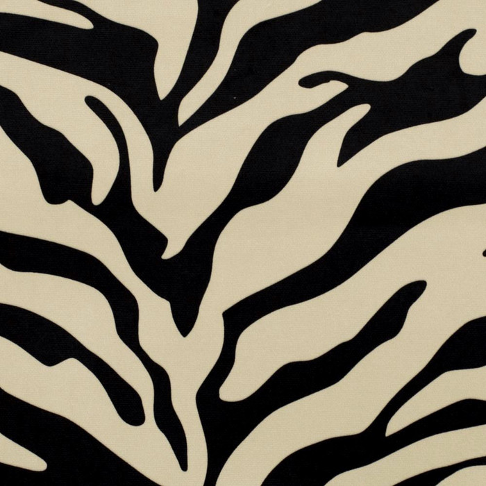 ZEBRA BLACK/TAN Faux Suede Upholstery Fabric