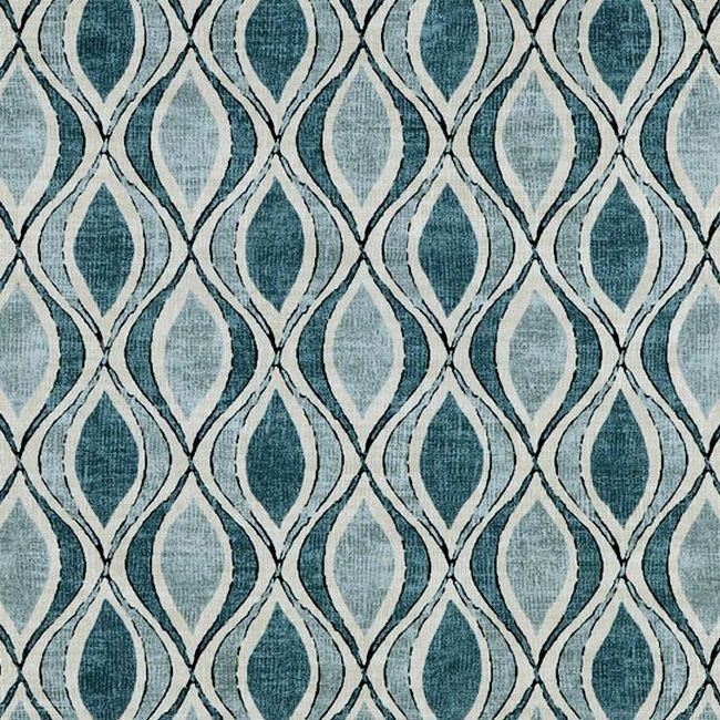 Magnolia Home Fashions JOY SKY Lattice Print Upholstery And Drapery Fabric
