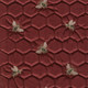 BEESWAX RED Embroidered Drapery Fabric