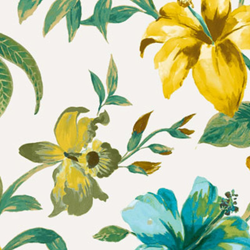 MARSHA MISTED FERN Floral Print Upholstery And Drapery Fabric
