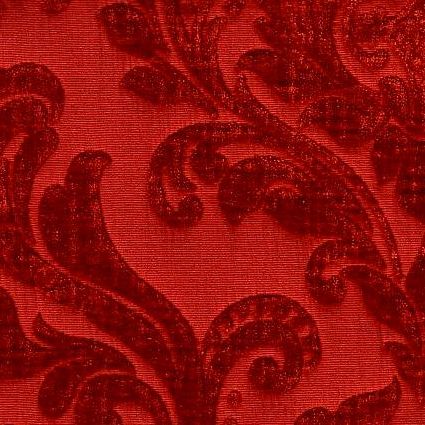 red patterned fabric