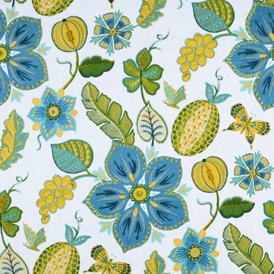 Covington EXOTICA 523 CARIBBEAN Floral Embroidered Drapery Fabric