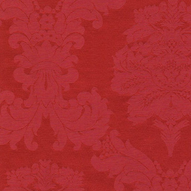 DAMASCO 12 55IN PASSION RED Floral Damask Upholstery And Drapery Fabric