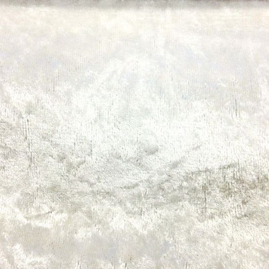 RUMPLE PURE WHITE Velvet Upholstery And Drapery Fabric