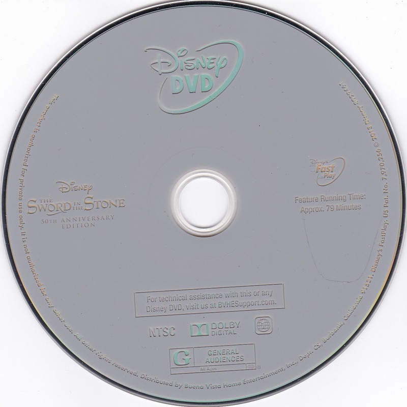 Disc Only - Disneys THE SWORD AND THE STONE: 50th Anniversary Edition ...