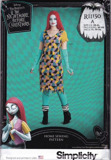 Uncut SIMPLICITY R11150 Sewing Pattern Costume SALLY Nightmare Before ...