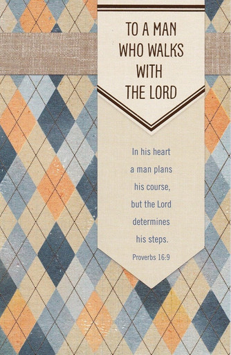 Fathers Day Card TO A MAN WHO WALKS WITH THE LORD Gold Foil Print ...