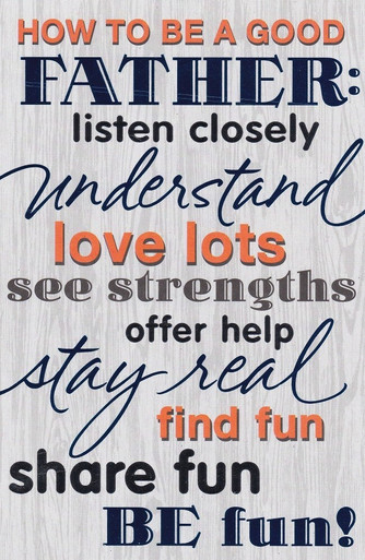 Fathers Day Card HOW TO BE A GOOD FATHER Foil Print - Gemini Variety ...