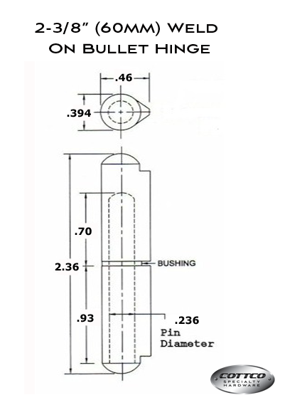 Weld On Bullet Hinges Order Online Or Call Us Toll Free 877 283 1745