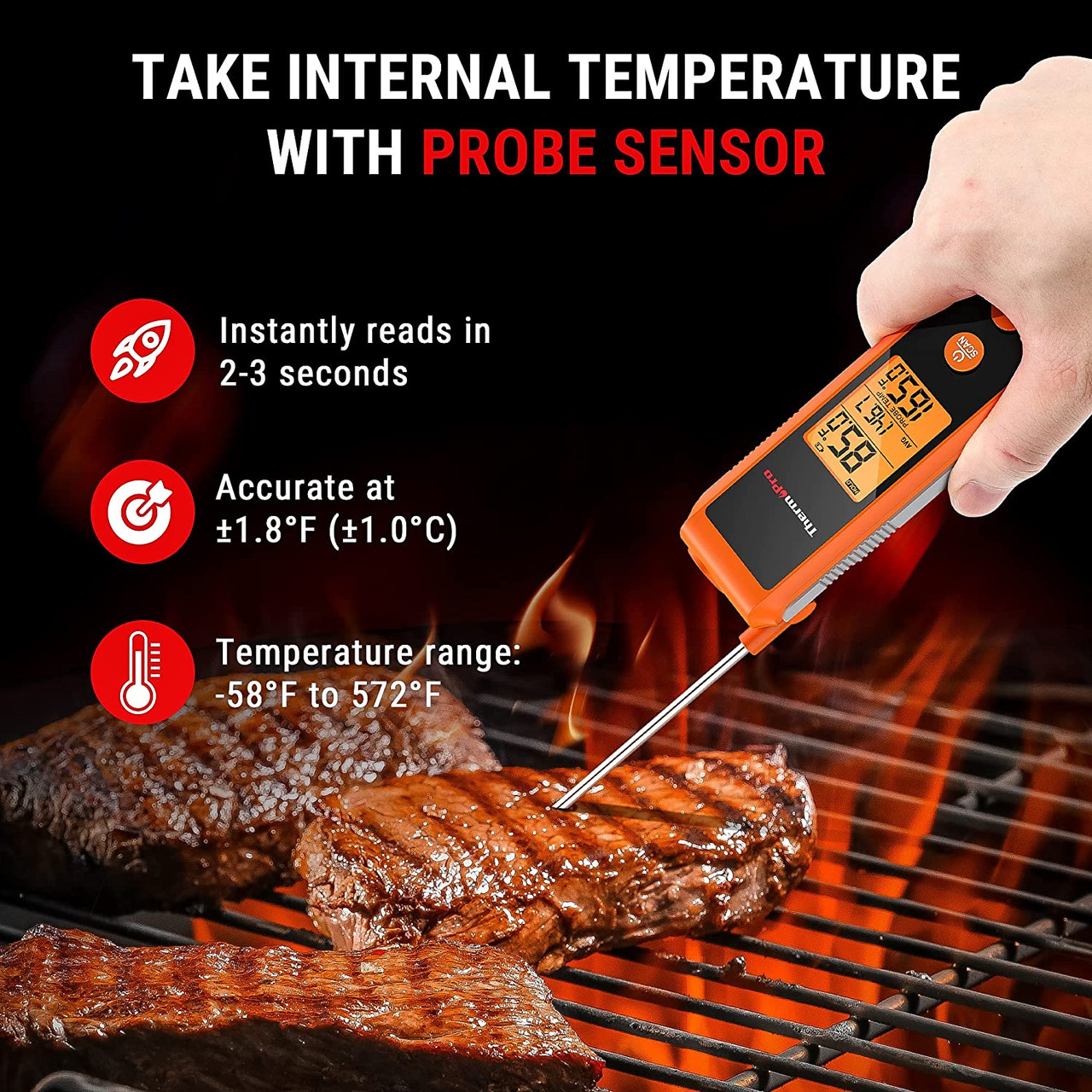 ThermoPro TP420 2in1 Digital Infrared and Probe Food Thermometer