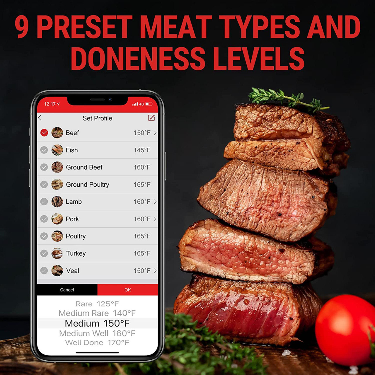 ThermoPro TP960 TempSpike Bluetooth Meat Thermometer