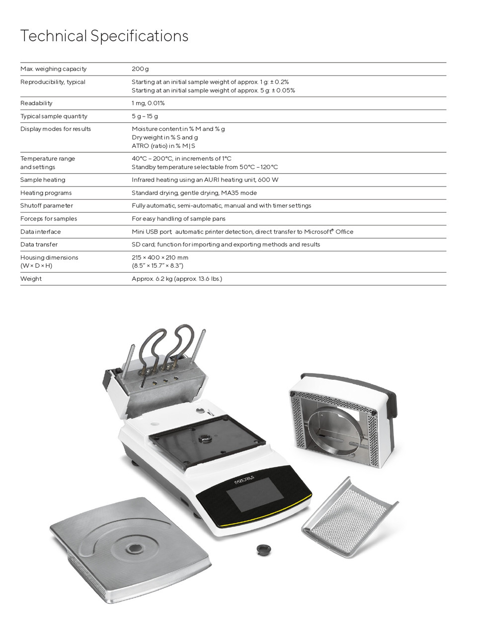 Sartorius MA160 Moisture Analyzer