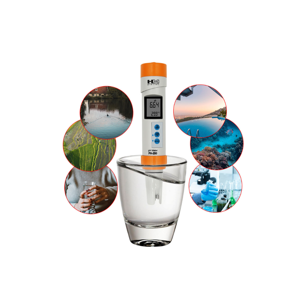HM Digital PH-200: Professional Waterproof pH & Temperature Meter for ...