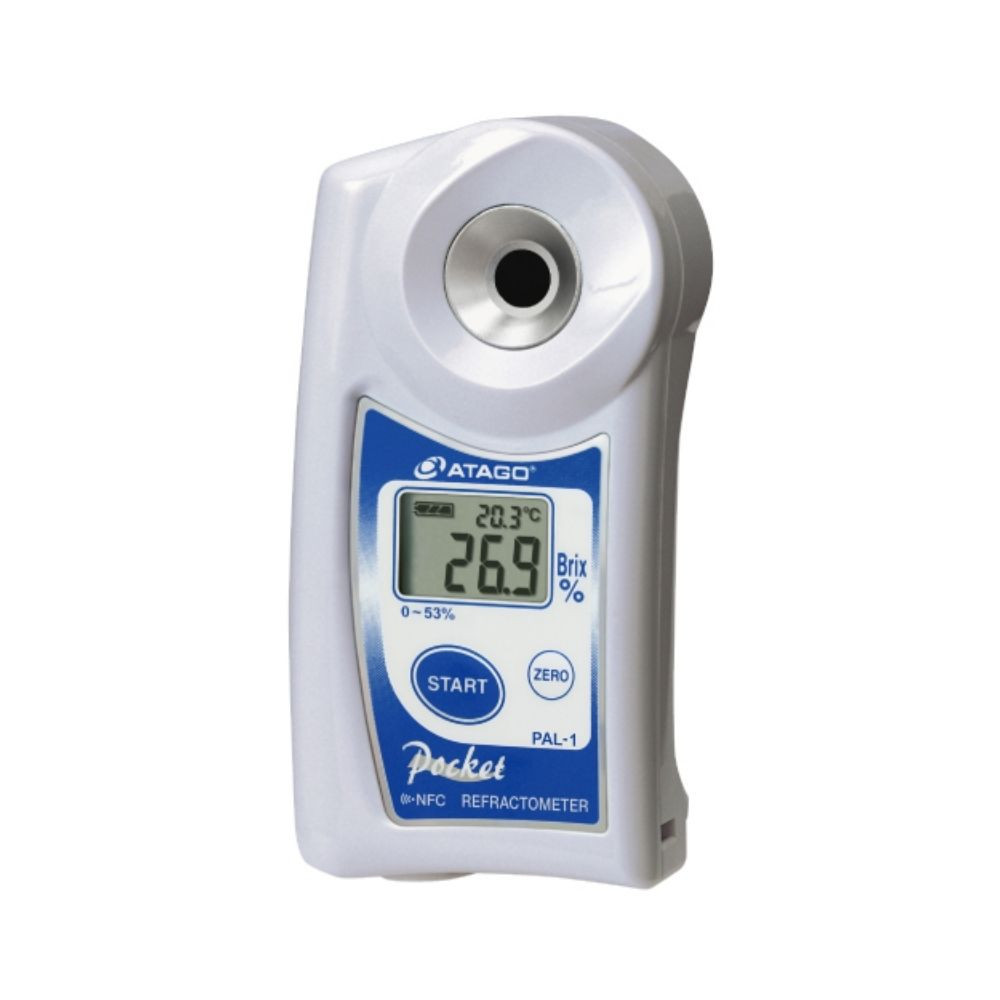 ATAGO PAL-1 (NFC) Digital Pocket Refractometer | 0.0–53.0% Brix | Water ...