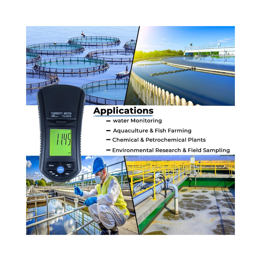 Lutron TU-2016 Digital Turbidity Meter | ISO 7027 Compliant, Wide Range ...