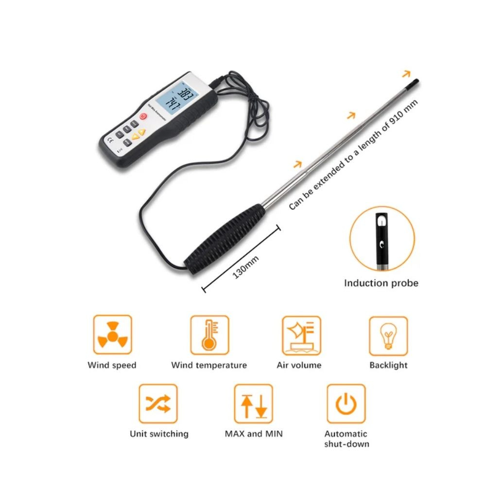 HT-9829 CFM/CMM Hotwire Anemometer