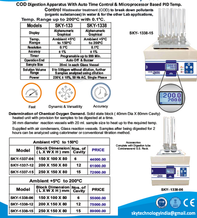 COD Digestion Apparatus SKY-1337 and 1338