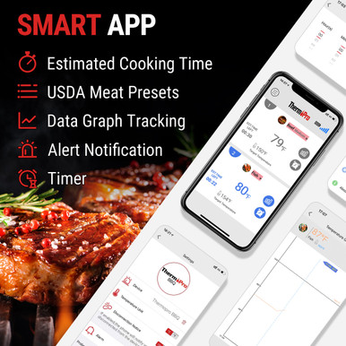 ThermoPro TP920 650-ft Bluetooth Wireless Dual-Probe Meat Thermometer ...