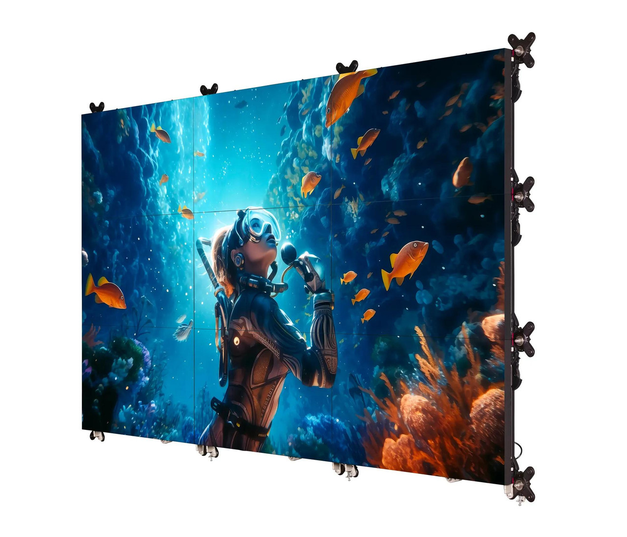 Barco UniSee II 55" Bezel-Less Tiled LCD Video Wall Platform For High ...