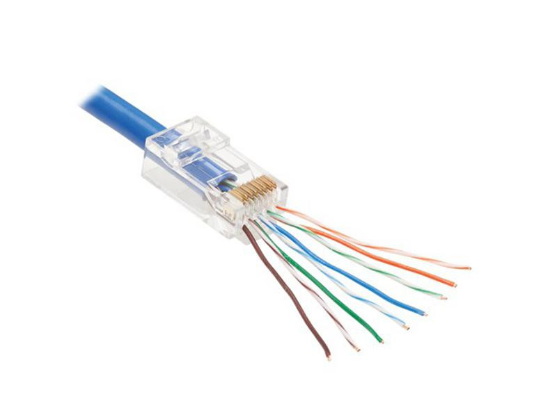 Tripp Lite Cat6 Rj45 Pass-Through Utp Modular Plug, 50 Pack - N232-050-UTP