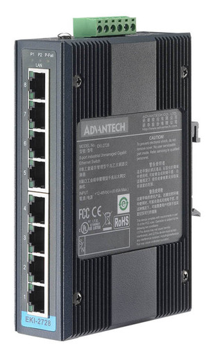 Advantech 8-Port Gigabit UnManaged Switch - 8 Ports - Gigabit Ethernet ...