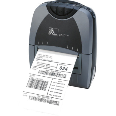 Zebra P4T Thermal Transfer Printer - Monochrome - Handheld - Label ...