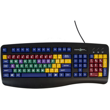 Ergoguys Ablenet Learning Board QWERTY keyboard vibrant color coded ...