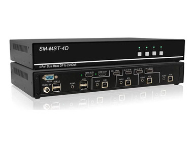 SmartAVI 4 Port KVM MST with Dual 4K HDMI Out -SM-MST-4D
