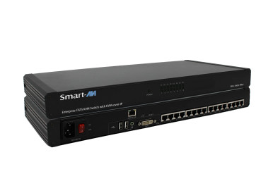 SmartAVI Enterprise cat5 KVM Switch with KVM-over-ip with 16 Ports and ...