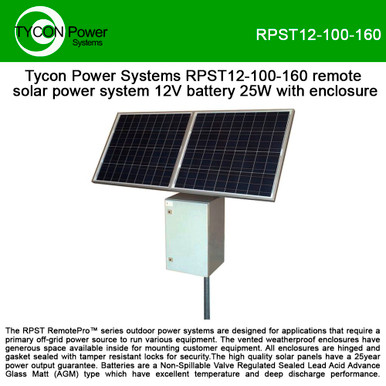 Tycon Remotepro 25W Continuous Remote Power System. 160W Solar Panel ...