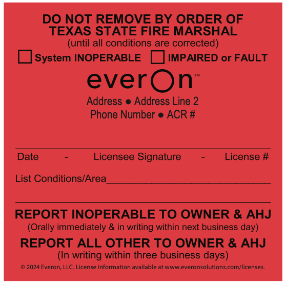 Red Alarm Label