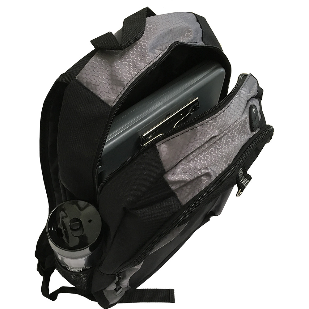 1648 Black/Grey Contrast Backpack - Official Sports International