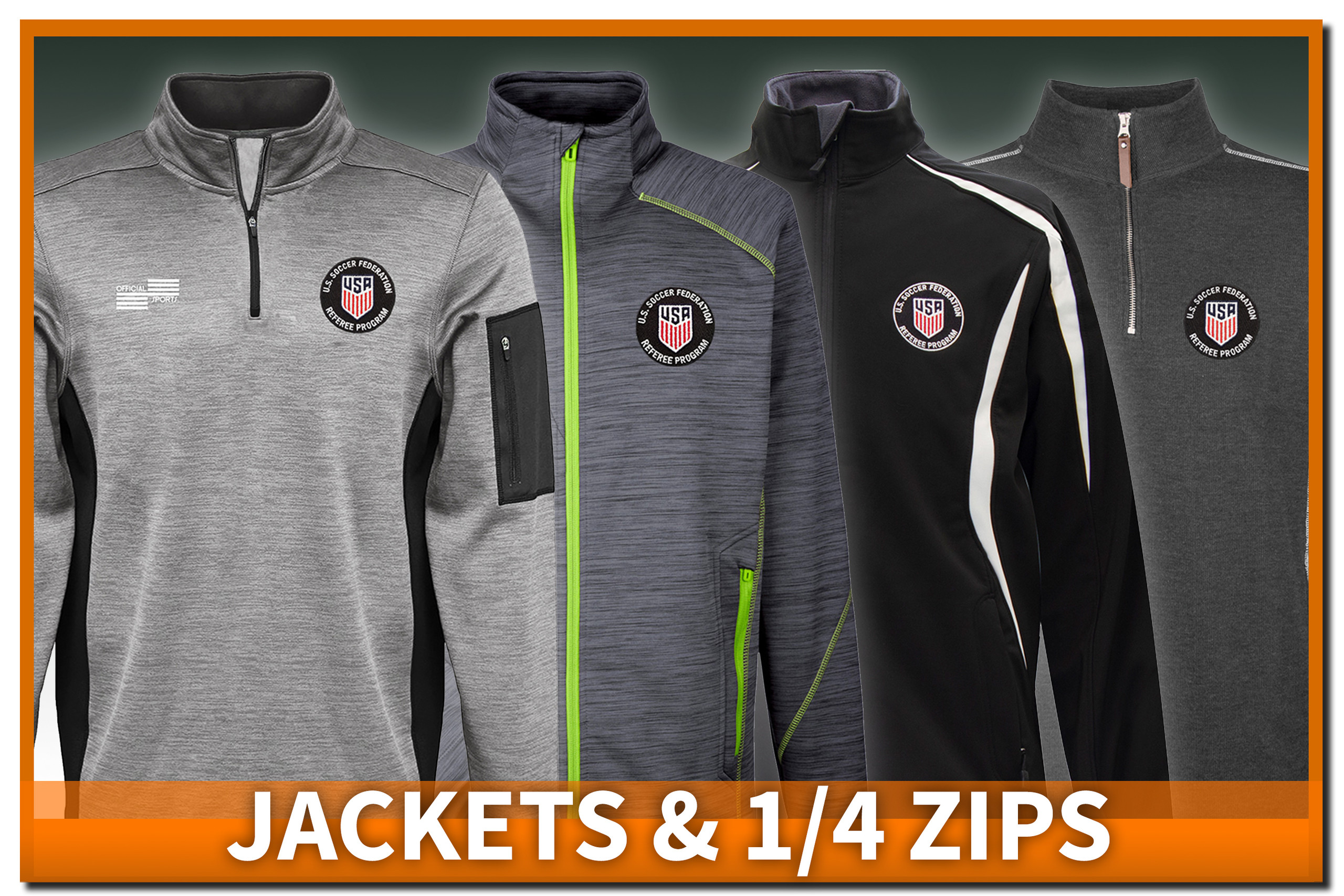 Referee Apparel - Training Essentials - Jackets & 1/4 Zips - Official ...