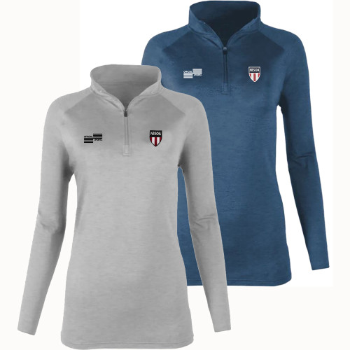 W2333N NISOA Women's Subtle Pattern 1/4 Zip - Official Sports International