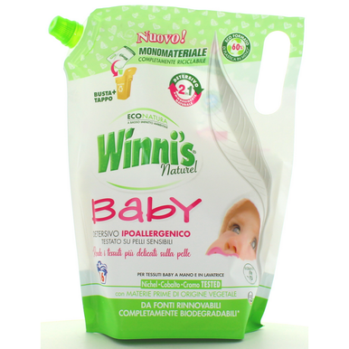 WINNI'S NATUREL BABY DETERSIVO A MANO e LAVATRICE 16 LAVAGGI 800 ML - PiùMe