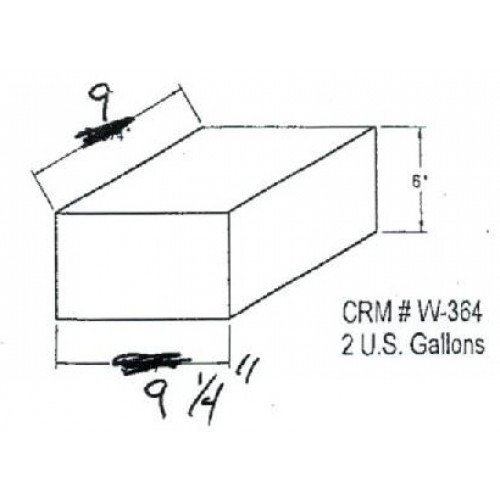 2 Gallon Rectangle Poly Tank