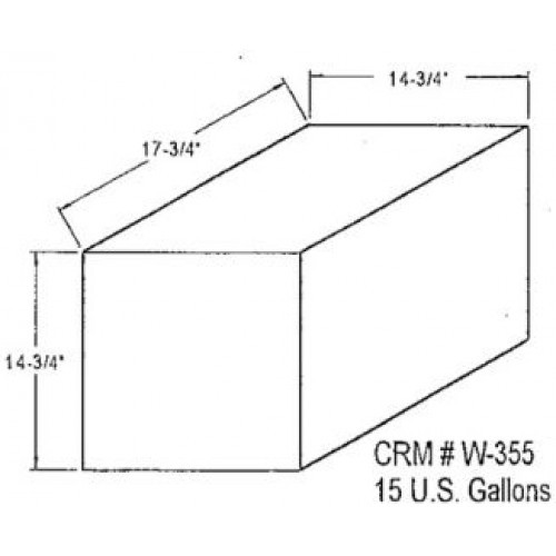 15 Gallon Rectangle Poly Tank