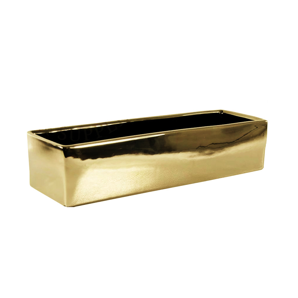 CBR1244GX - Textured Gold Long Rectangle - 12"x4"x4"