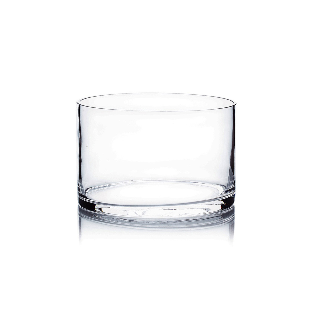 6x4"H Flat Cylinder Glass Vase Wholesale - VCY0604 | WGV International